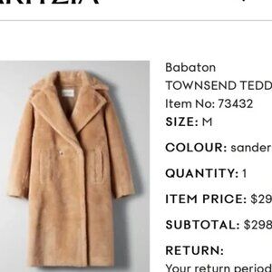 Babaton | Jackets & Coats | Babaton Townsend Teddy Coat | Poshmark